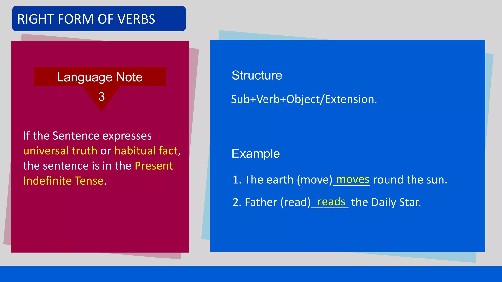 Right form of verbs | PDF