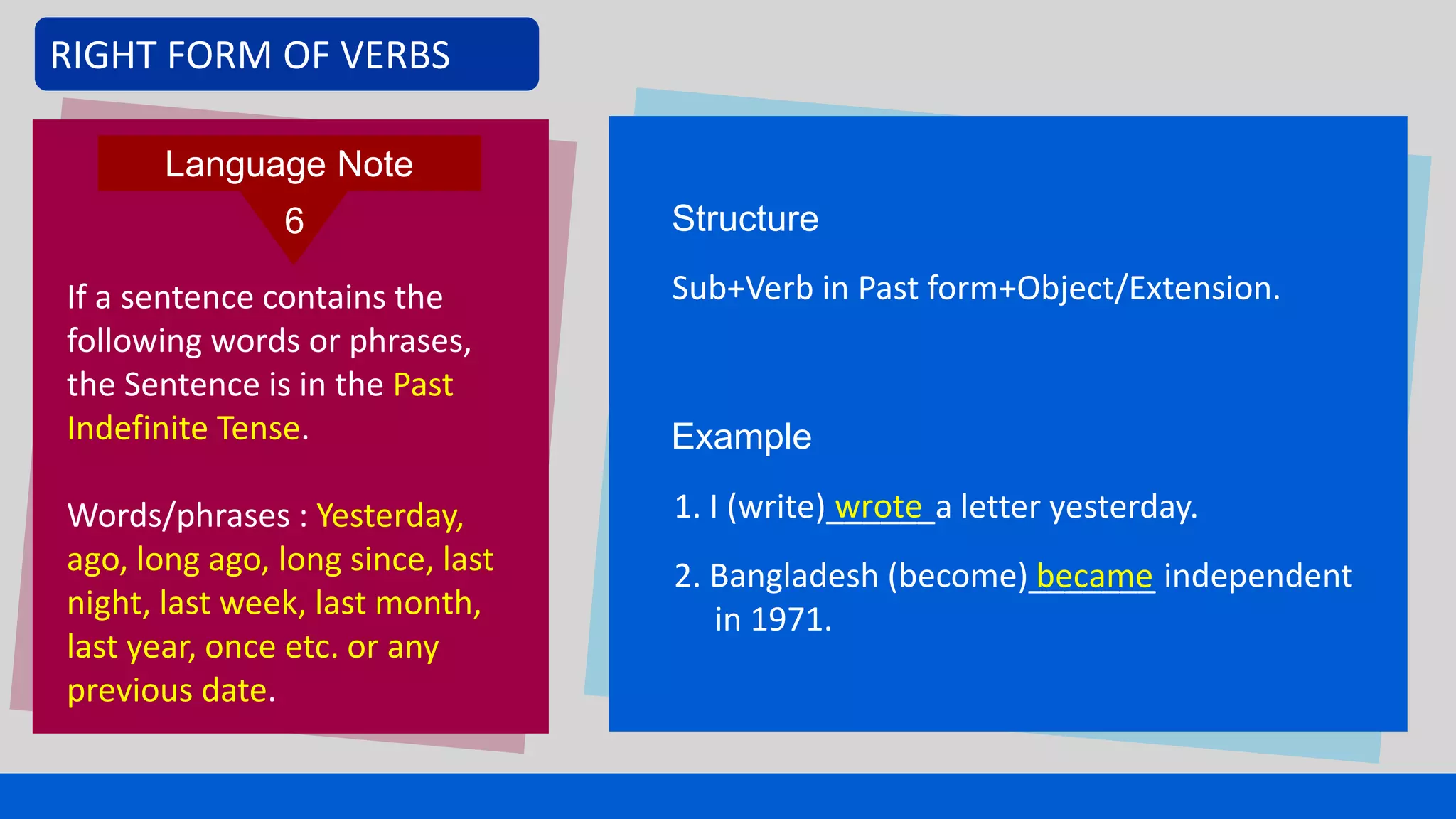 Right form of verbs | PDF