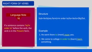 Right form of verbs | PDF