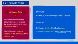Right form of verbs | PDF