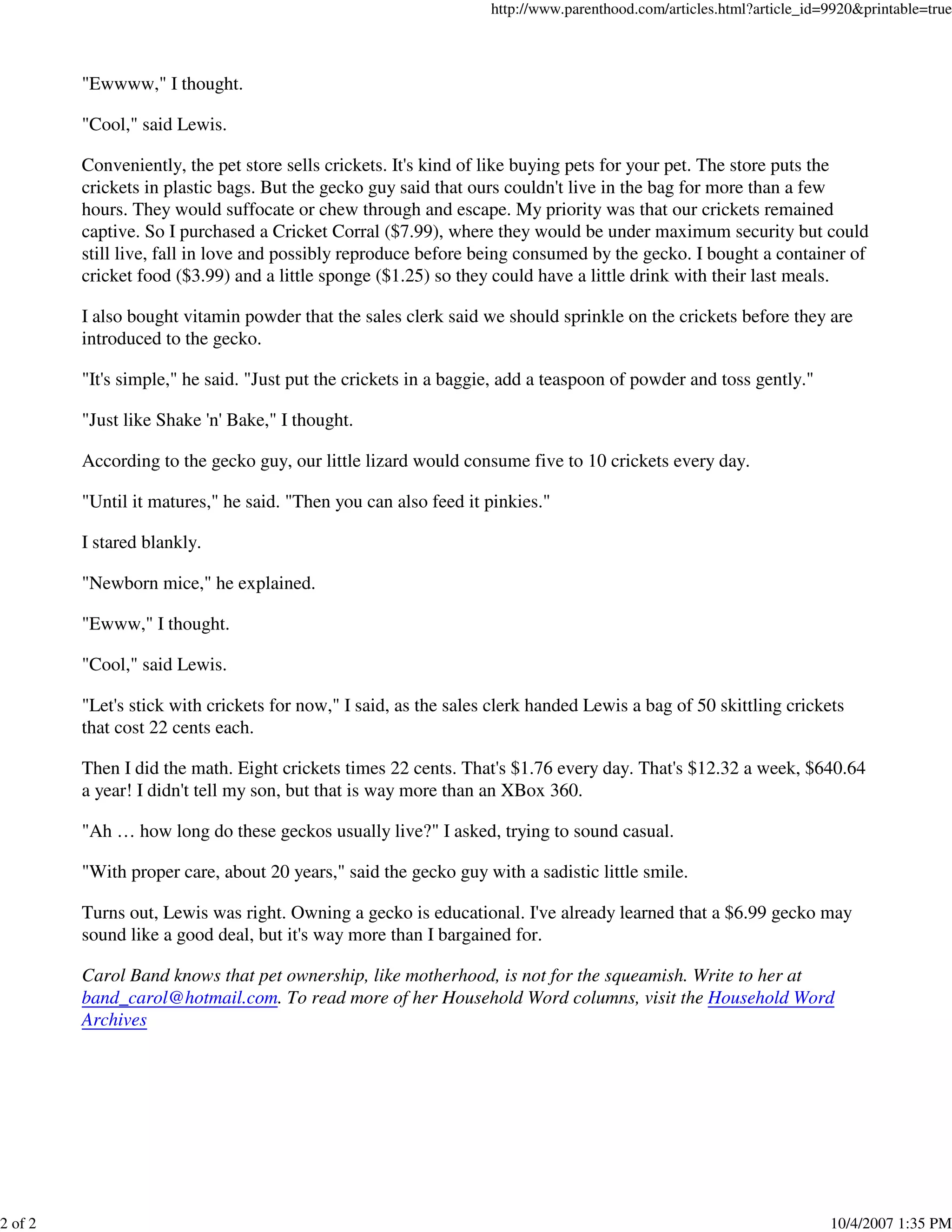 Sample: Humor Column | PDF