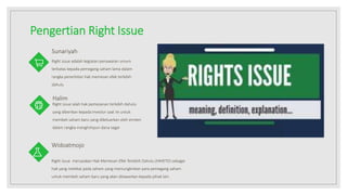 Right issue | PPTX