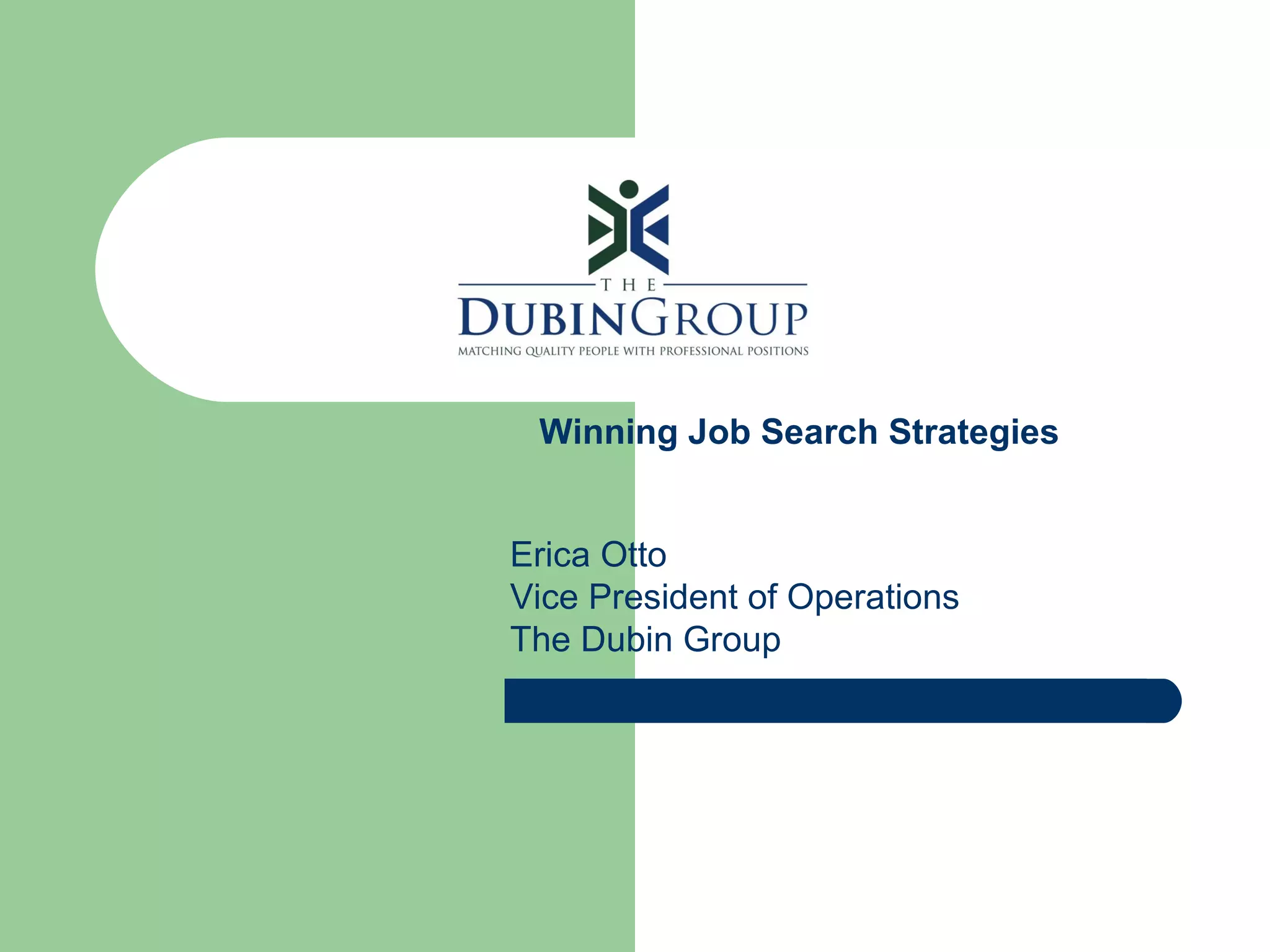 Winning Job Search Strategies | PPT