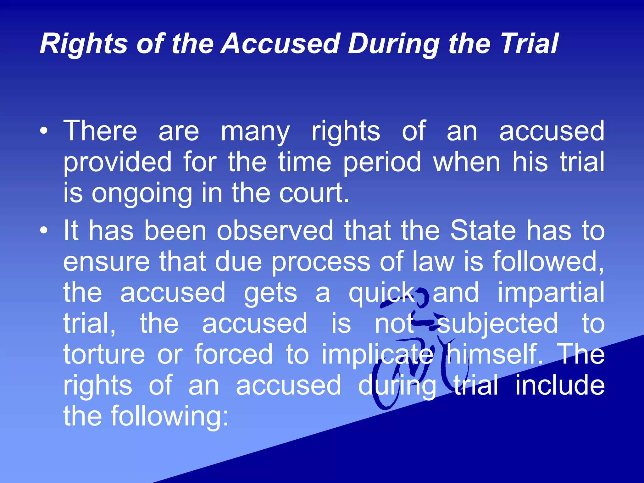 Forensic Psychology - Rights of Accused | PPT