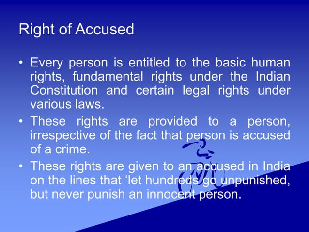 Forensic Psychology - Rights of Accused | PPT