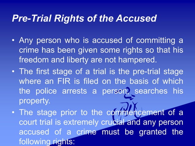 Forensic Psychology - Rights of Accused | PPT