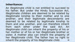 Right of Children Maintenance, Inheritance, Right of Illegitimate ...