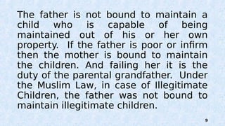Right of Children Maintenance, Inheritance, Right of Illegitimate ...