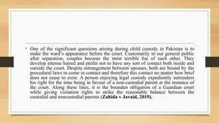 Child Custody & Guardianship, Right to Hizanat | PPTX