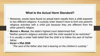 Child Custody & Guardianship, Right to Hizanat | PPTX