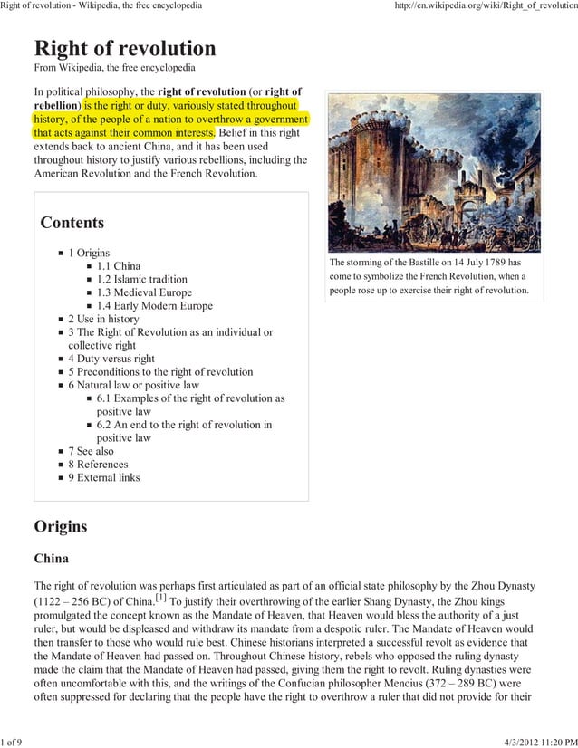 Right of revolution | PDF