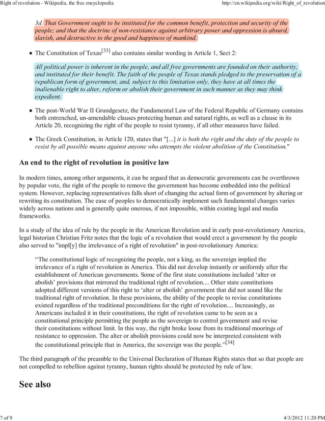 Right of revolution | PDF