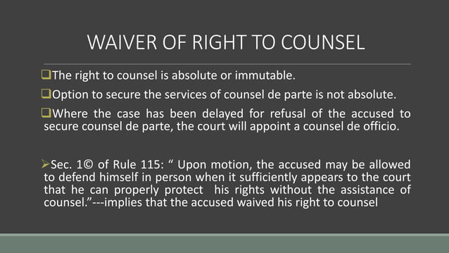 Right of the accused | PPTX | Law