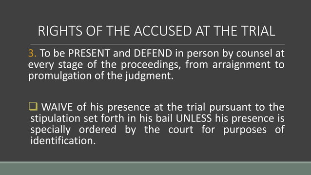 Right of the accused | PPTX | Law