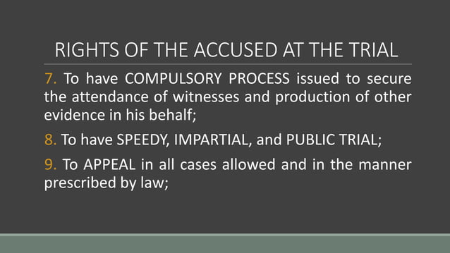 Right of the accused | PPTX | Law