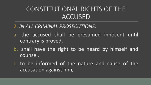 Right of the accused | PPTX | Law