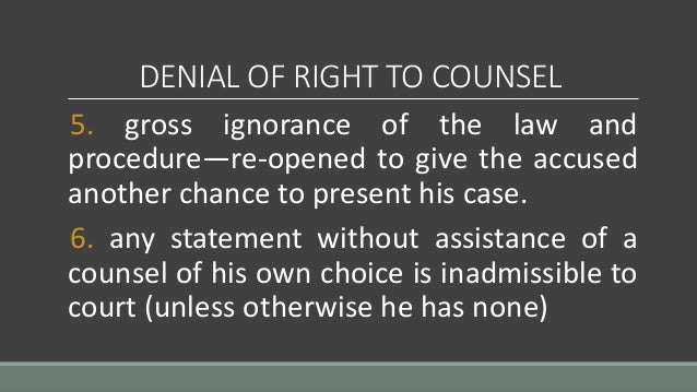 Right of the accused