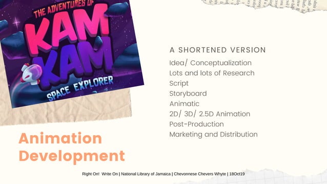 Right On! Write On - The Jamaican Animation Industry and the Nation ...