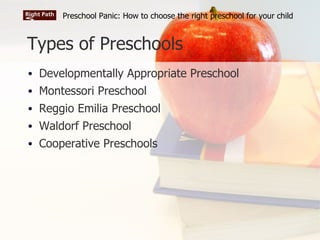 Preschool Panic: How to choose the right preschool for your child | PPT