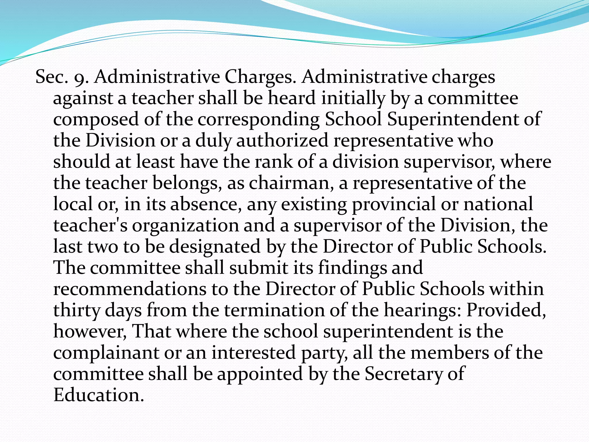 Rights and privileges of all teachers in the prof ed | PPTX