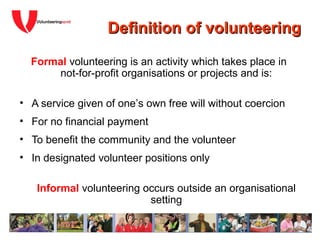 Volunteering: Rights and responsibilities - with audience contributions ...