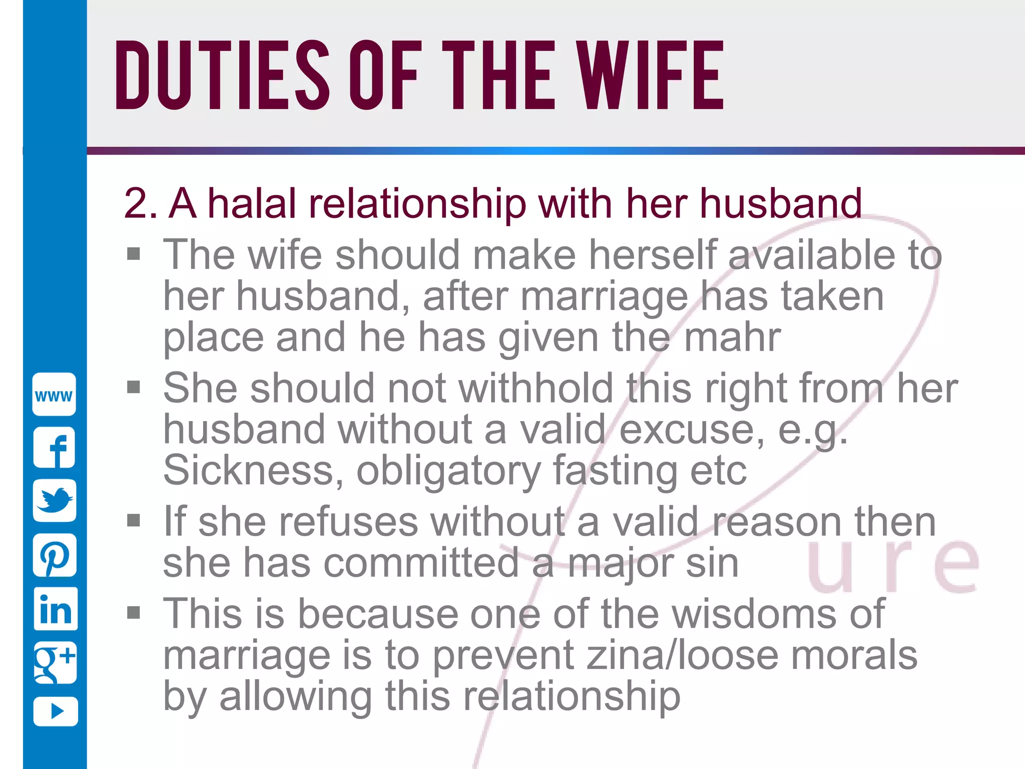 Rights and responsibilities of Wife - The heart of the home | PDF