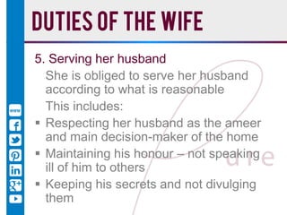 Rights and responsibilities of Wife - The heart of the home | PPT