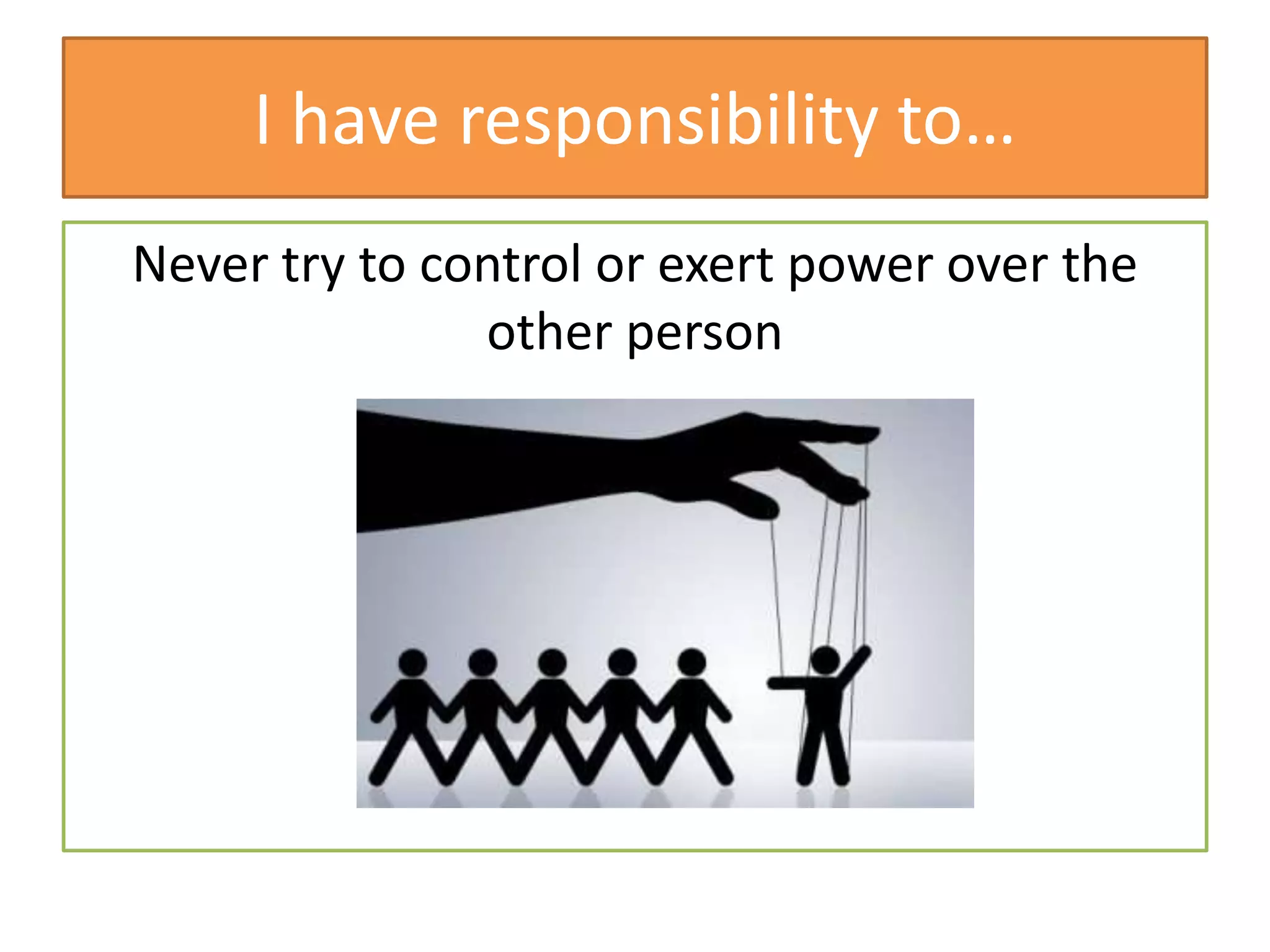 Rights and responsibilities in relationships | PPTX
