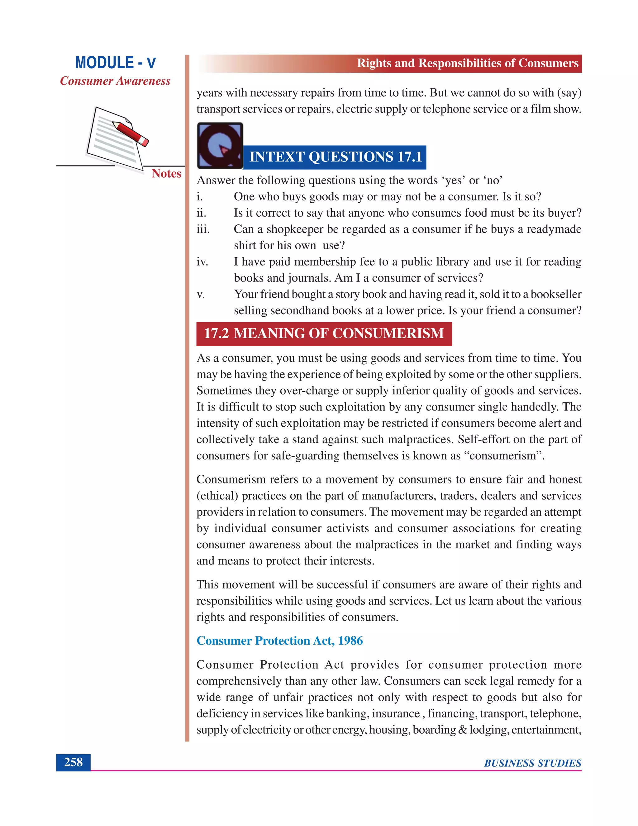 Rights and responsibilities of consumers | PDF