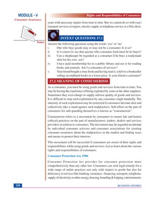 Rights and responsibilities of consumers | PDF
