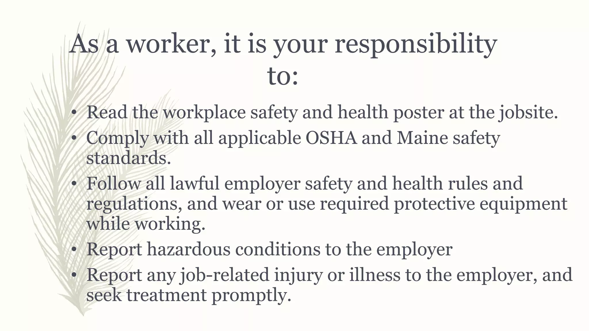 Rights and Responsibility of a Worker | PPTX