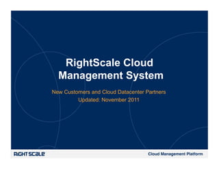 RightScale Customers & Datacenter Options | PPT