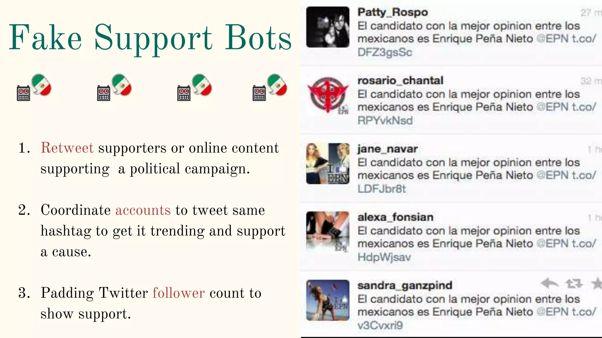 Understanding Political Manipulation and Botnets - RightsCon | PPT