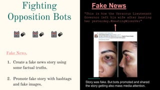 Understanding Political Manipulation and Botnets - RightsCon | PPT