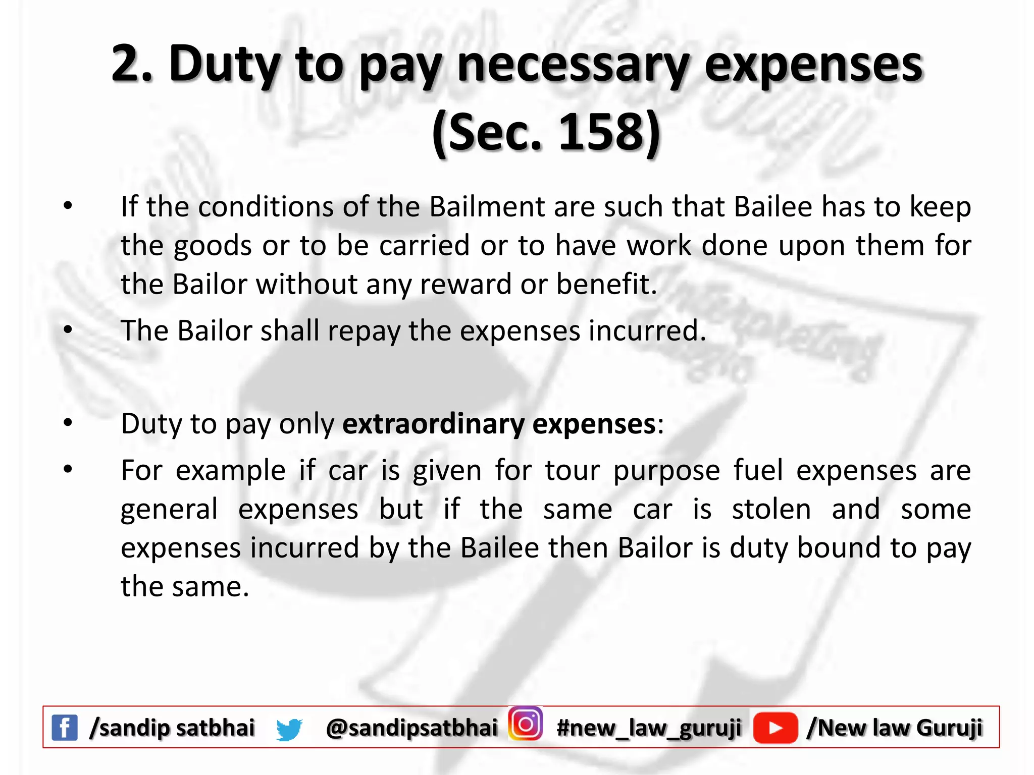 Rights and Duties of Bailor and Bailee | PPTX