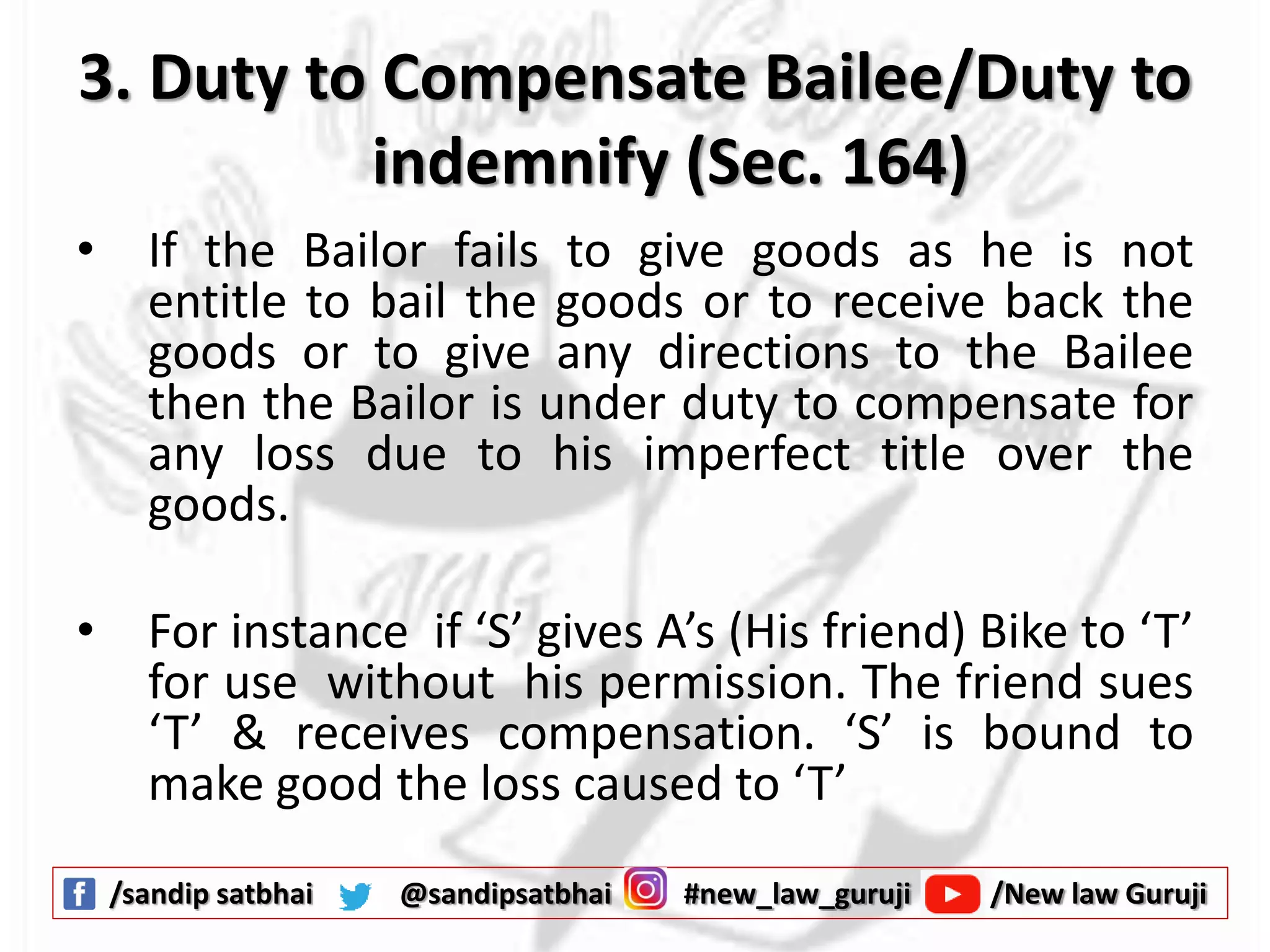 Rights and Duties of Bailor and Bailee | PPTX