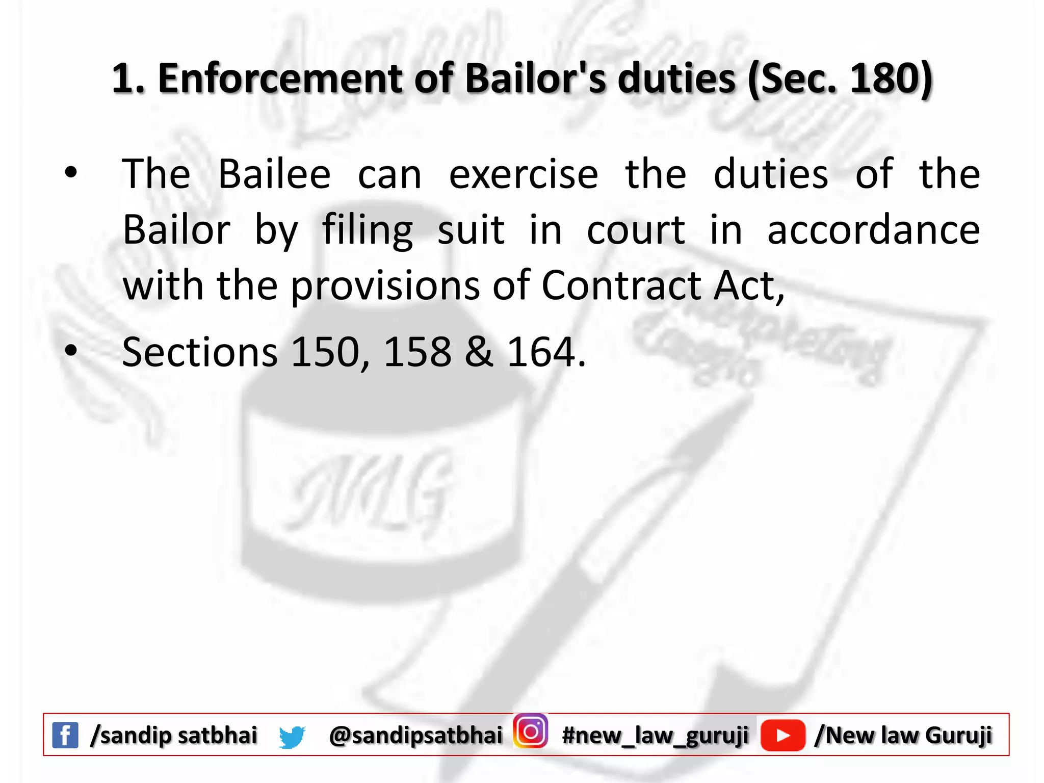Rights and Duties of Bailor and Bailee | PPTX