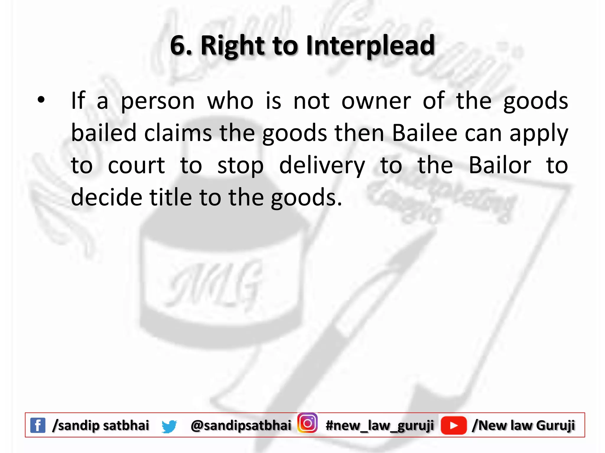 Rights and Duties of Bailor and Bailee | PPTX