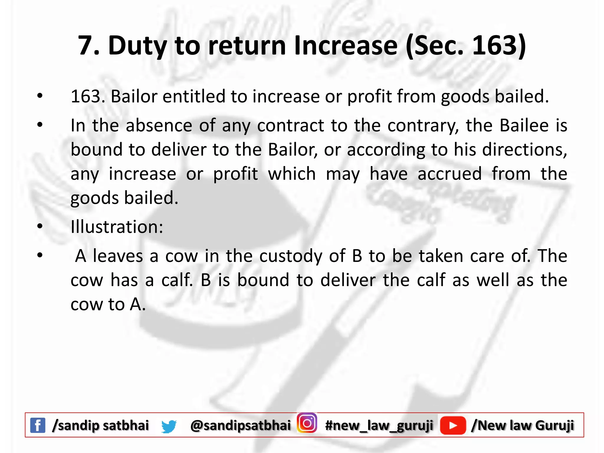 Rights and Duties of Bailor and Bailee | PPTX