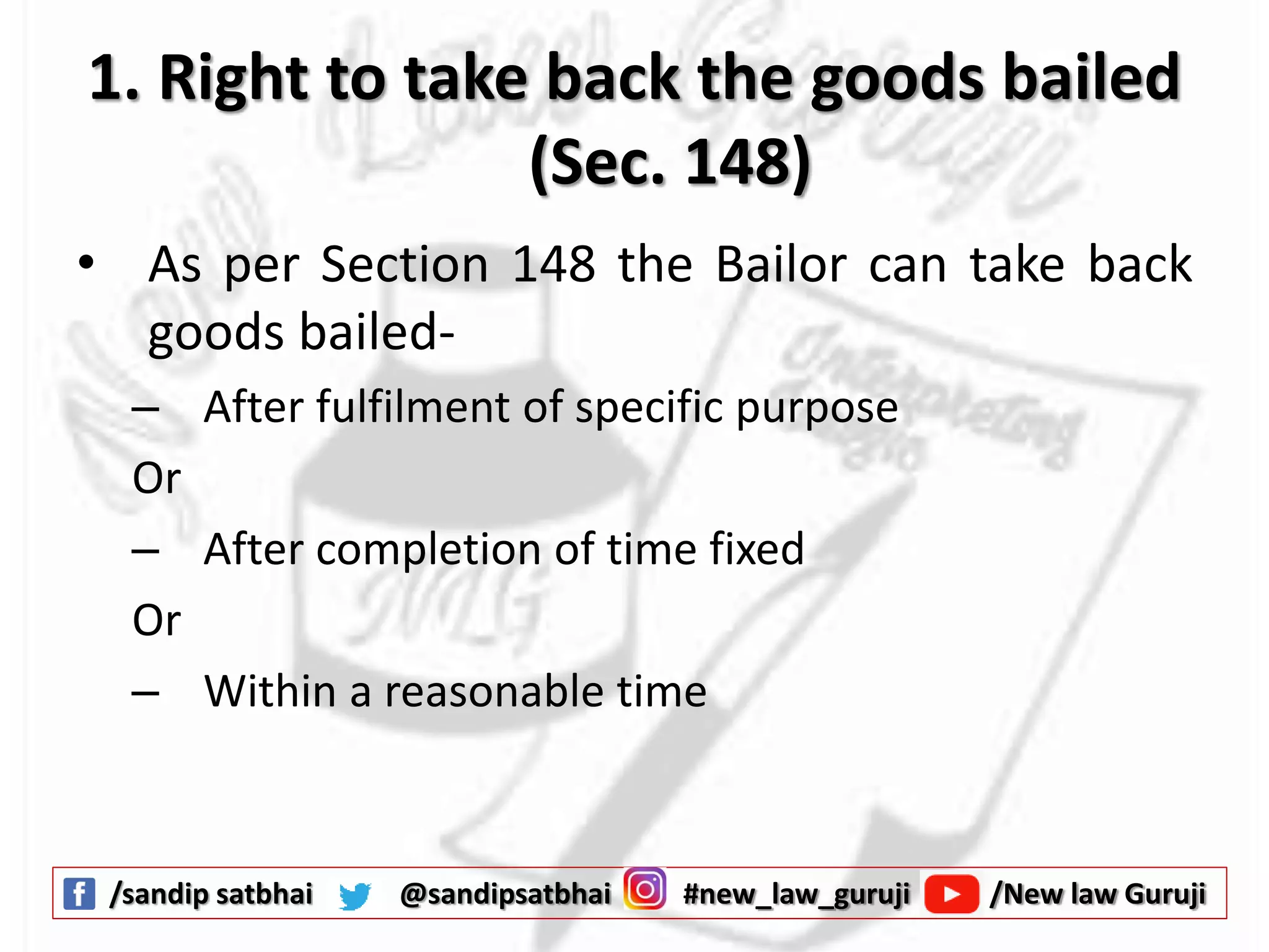 Rights and Duties of Bailor and Bailee | PPTX