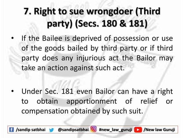 Rights and Duties of Bailor and Bailee | PPTX