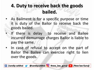 Rights and Duties of Bailor and Bailee | PPTX