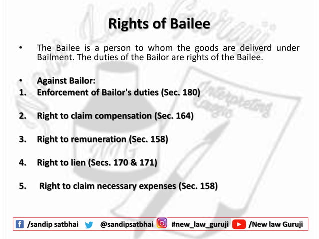 Rights and Duties of Bailor and Bailee | PPTX