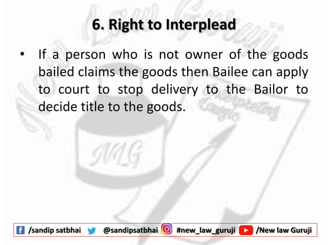 Rights and Duties of Bailor and Bailee | PPTX