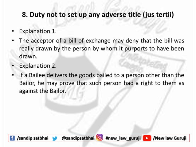 Rights and Duties of Bailor and Bailee | PPTX