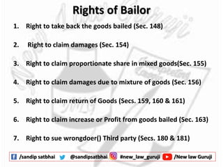 Rights and Duties of Bailor and Bailee | PPTX