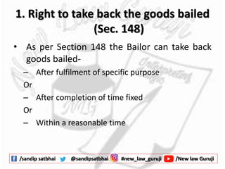 Rights and Duties of Bailor and Bailee | PPTX