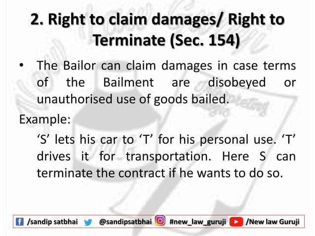 Rights and Duties of Bailor and Bailee | PPTX