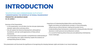 Exploring the Interplay of Rights Ethics and Duty Ethics | PPTX