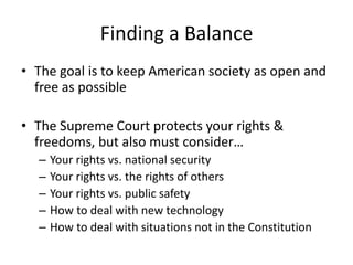 Rights & freedoms of americans | PPTX